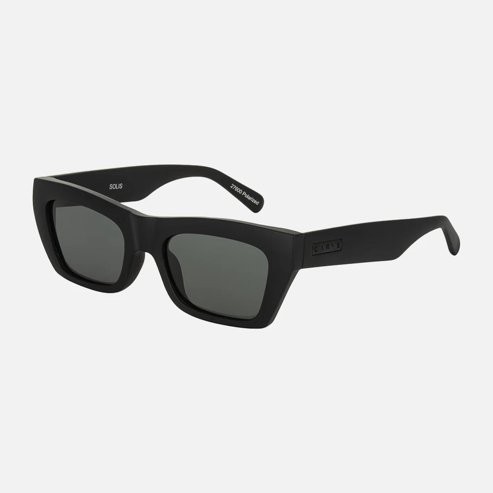 Solis - Matte Black with Gray Injected Polarized Lens