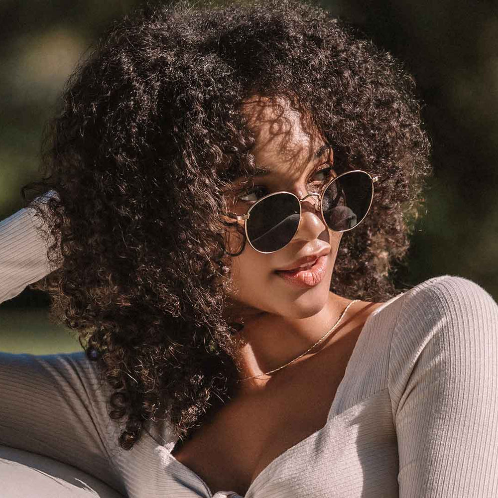 Heidi - Brushed Gold with Smoke Lens