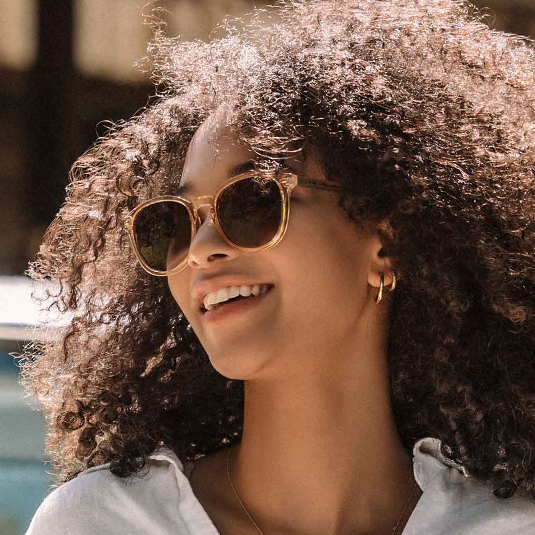 Oslo - Gloss Crystal Caramel with Gradient Brown Lens