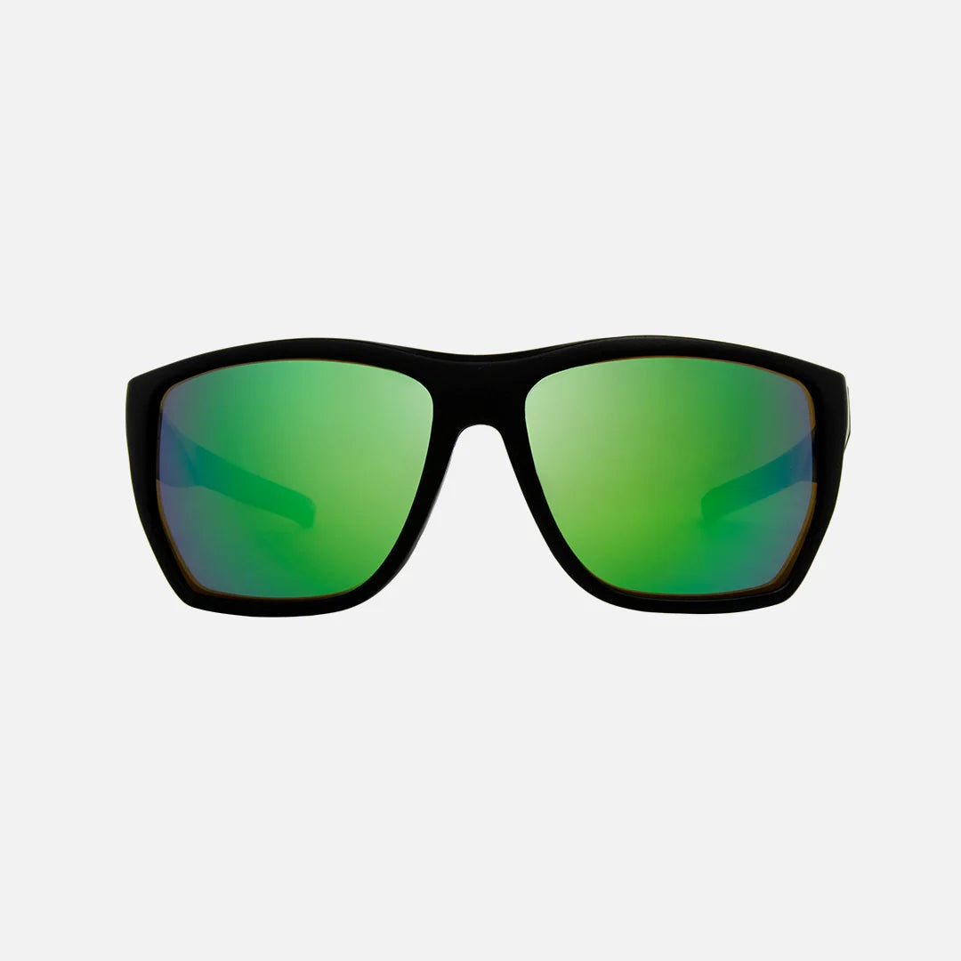 Carbon - Matte Black Frame - Green Iridium Polarized Mineral Glass Len
